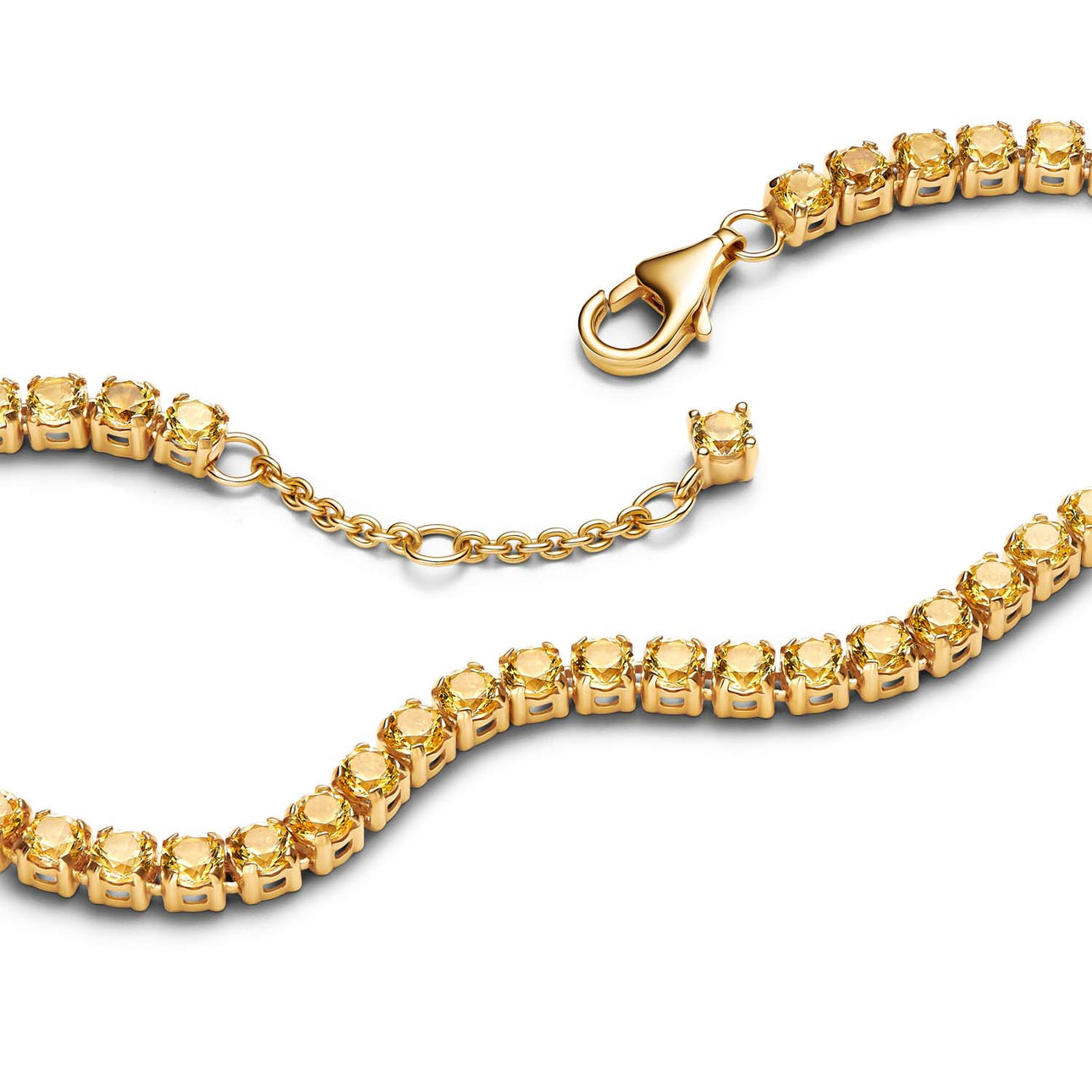 Pandora - Sparkling Yellow Crystal armbånd - Forgyldt metalblanding | 1 ...