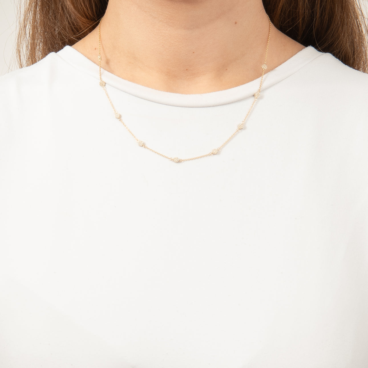 Vibholm GULD - Halskæde m. zirkonia, 42+3 cm - 8 kt. guld | 2.399,00 kr | Vibholm Guld | Fri ...