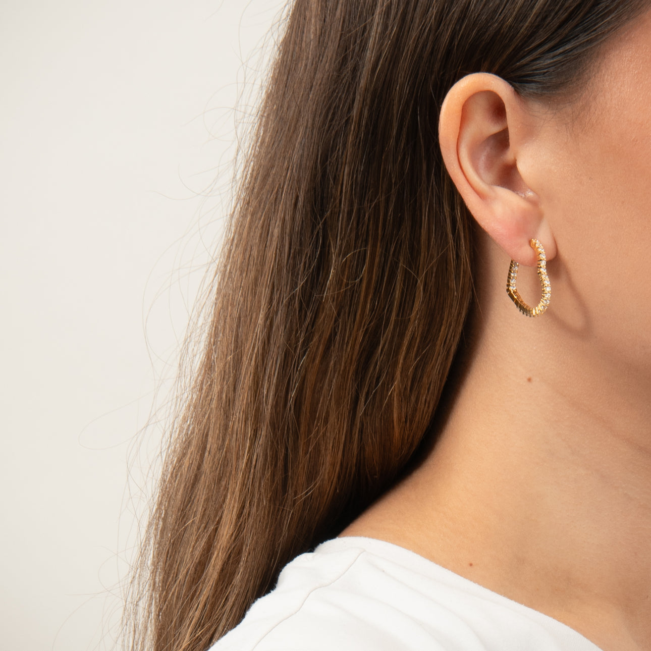 Vibholm X Julie Elgaard - Limited edition My Heart Medio Hoop, zirkoni