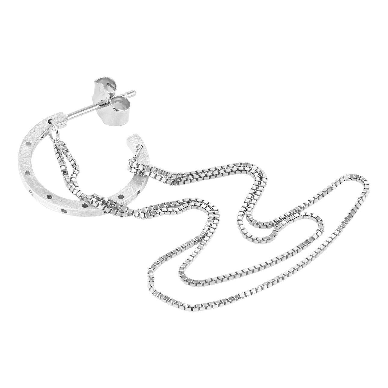 Jane Kønig - Orbis Chain Hoop ørering, 1 stk. - Sølv | 175,00 kr | Jane Kønig | Fri fragt ved ...