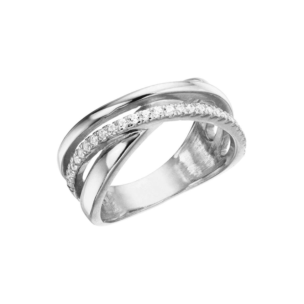 Vibholm SØLV - Ring med zirkonia, kryds - Sølv | 799,00 kr | Vibholm ...
