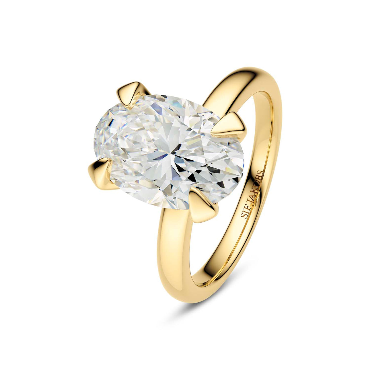 Sif Jakobs Diamond - Grace Ovale Solitaire ring, 3,00 ct. TW G-H/VS