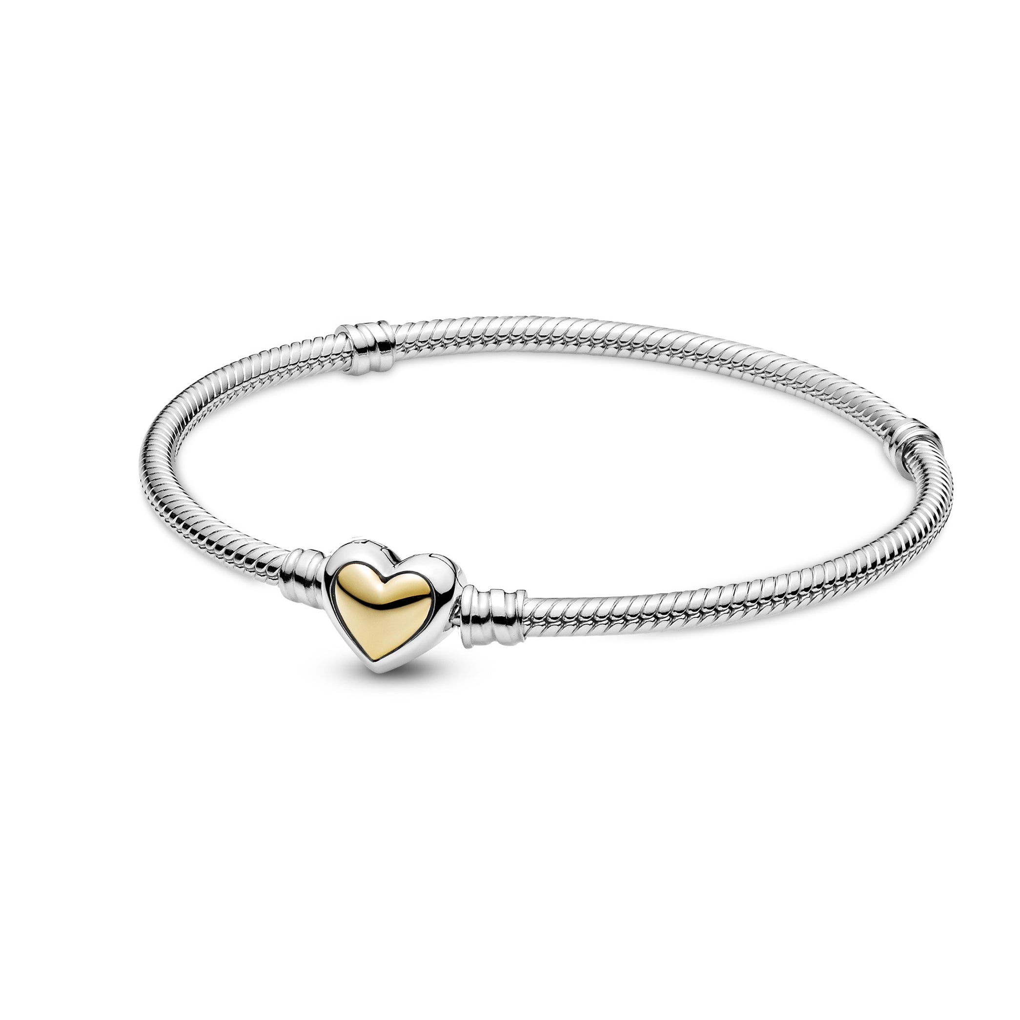 Pandora - Domed Golden Heart armbånd | 719,20 kr | Pandora | Fri fragt ...