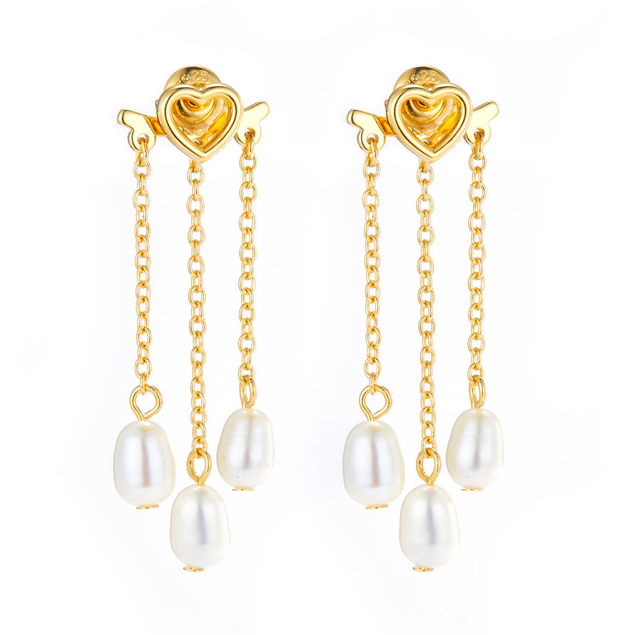 Vibholm X Julie Elgaard - Amore Dreamy øreringe - Forgyldt sølv | 449 ...