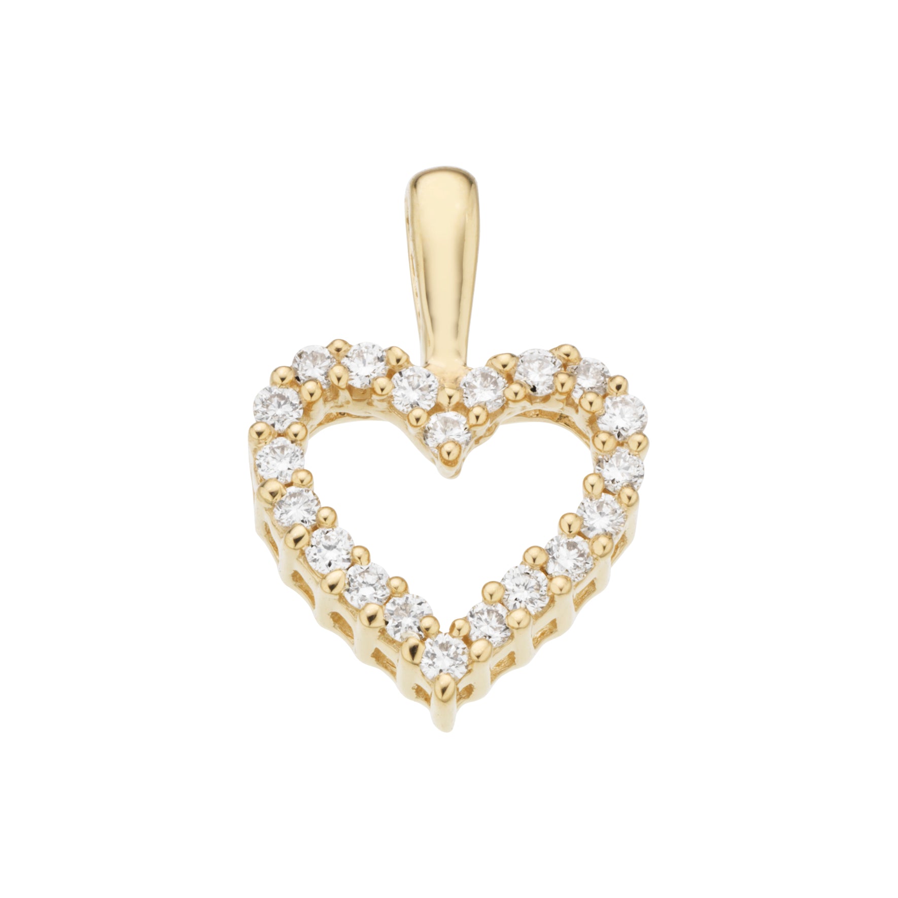 Aveny LUXURY - Hjerte vedhæng, 0,11 ct. w/si - 14 kt. guld | 3.119,20 ...