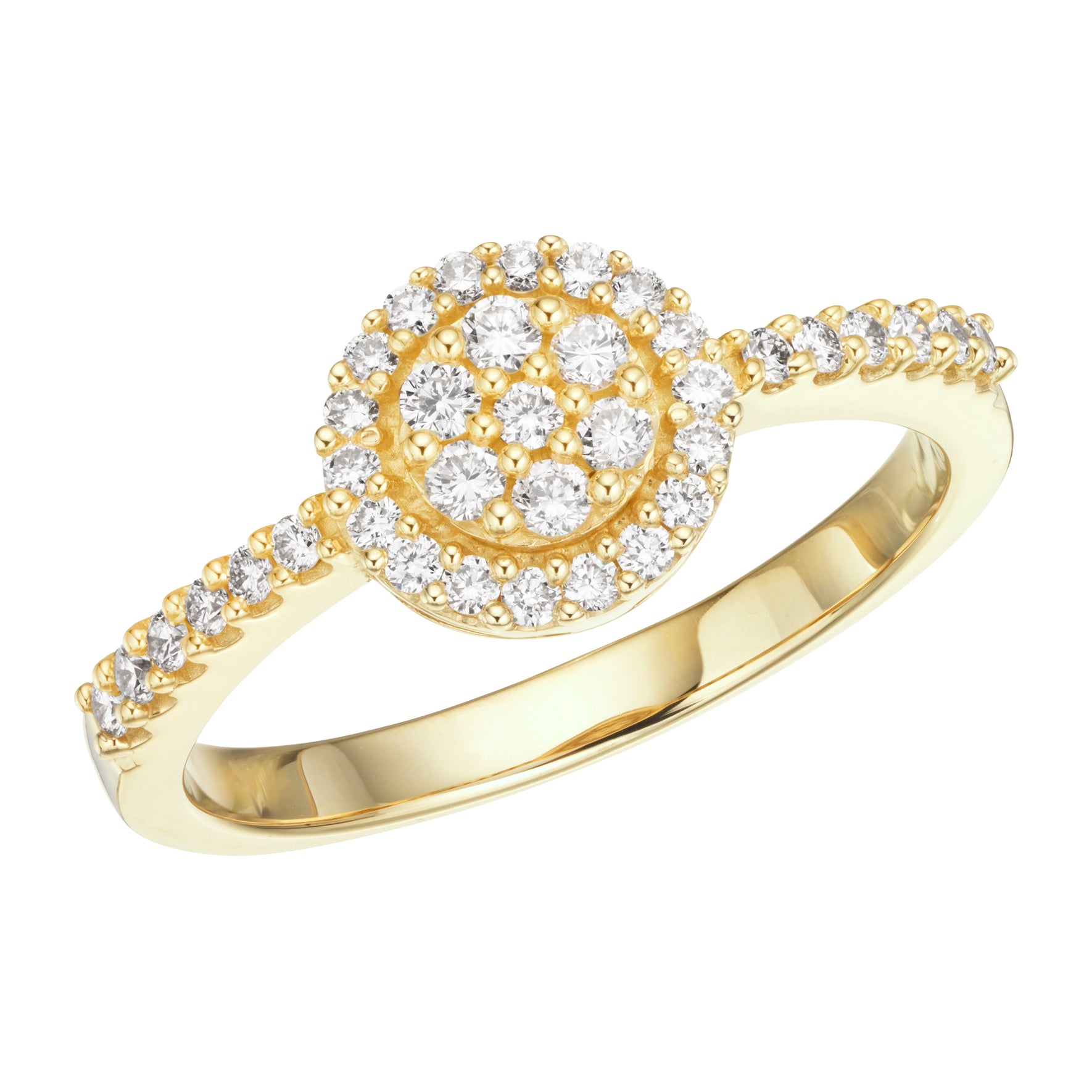 Aveny LUXURY - Roset ring, 0,40ct. - 14 kt. guld | 14.999,00 kr | Aveny ...