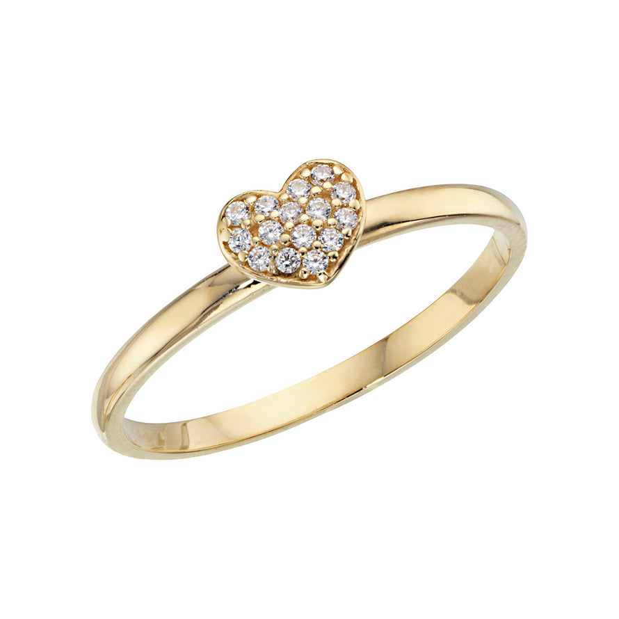 Vibholm GULD - Hjerte ring - 8 kt. guld | 1.599,00 kr | Vibholm Guld ...